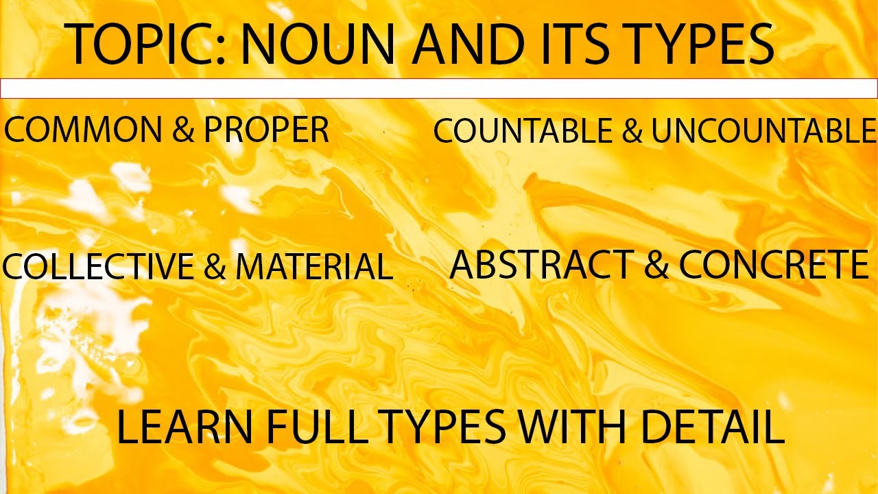 The Noun/Types/Examples of Noun/English Grammar/Common & Proper ...