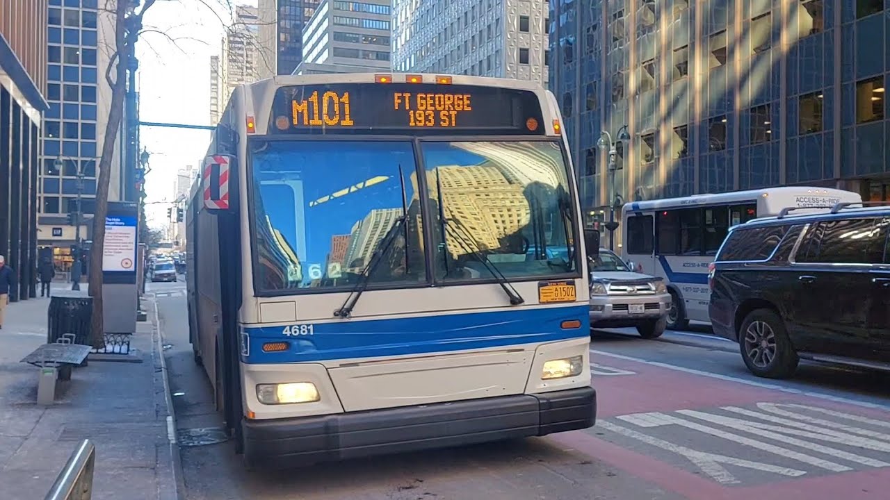 MTA NYCT Bus: 2010 Orion NG Hybrid [#4681] M101 Limited at 3rd Avenue ...