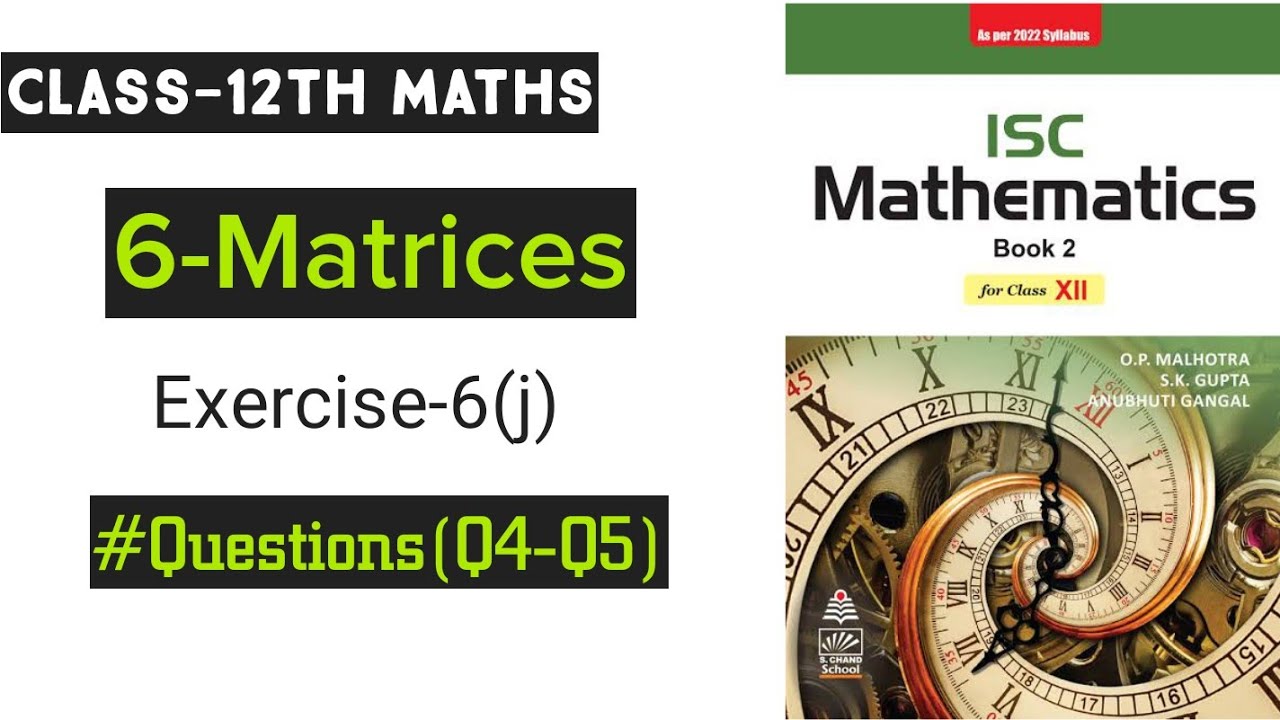 Class 12 Maths ISC | Matrices | Martin's rule | Matrix Method | Chapter ...