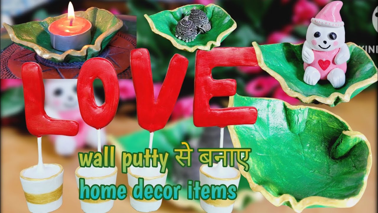 wall putty craft || diy home decor items || diy with wall putty dough ...