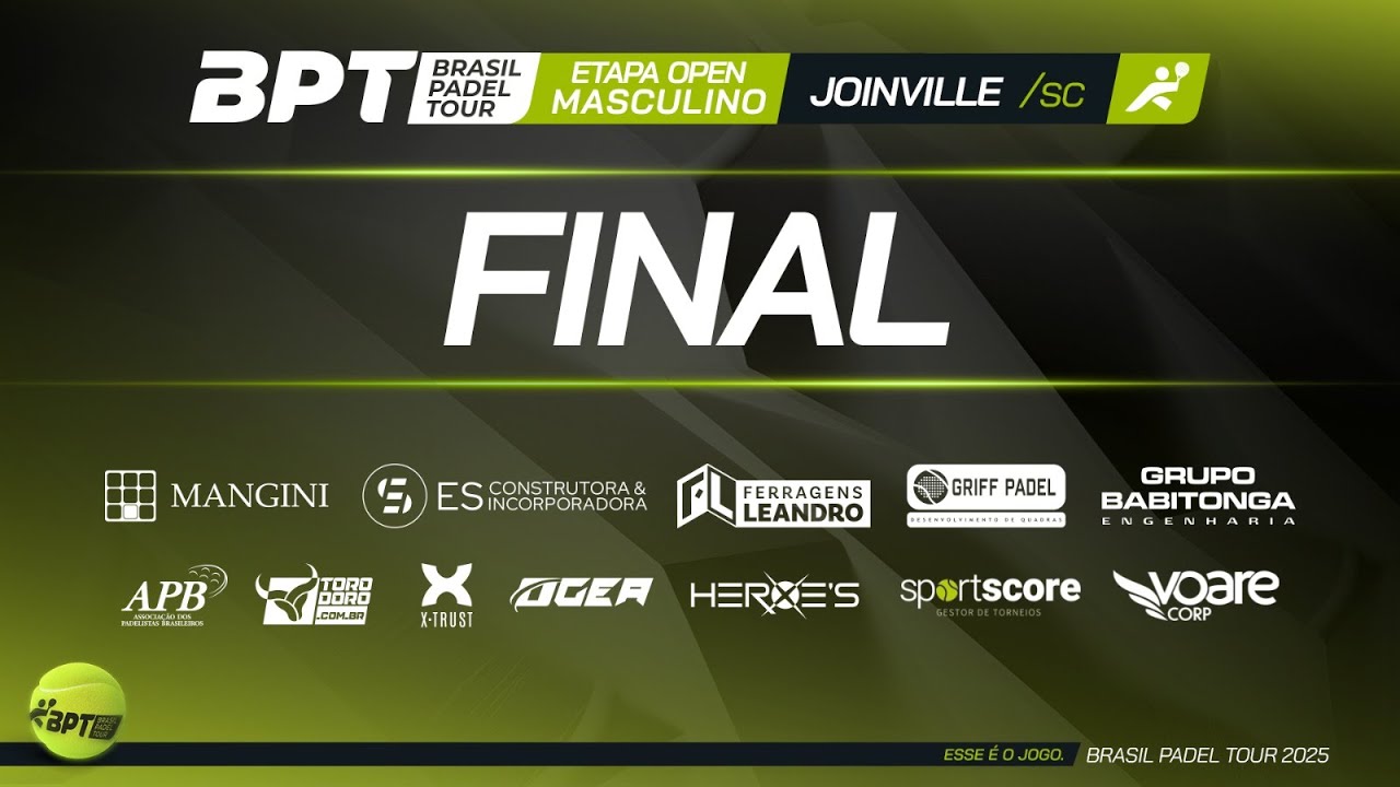 FINAL ETAPA OPEN - MAIS PADEL - JOINVILLE/SC - YouTube