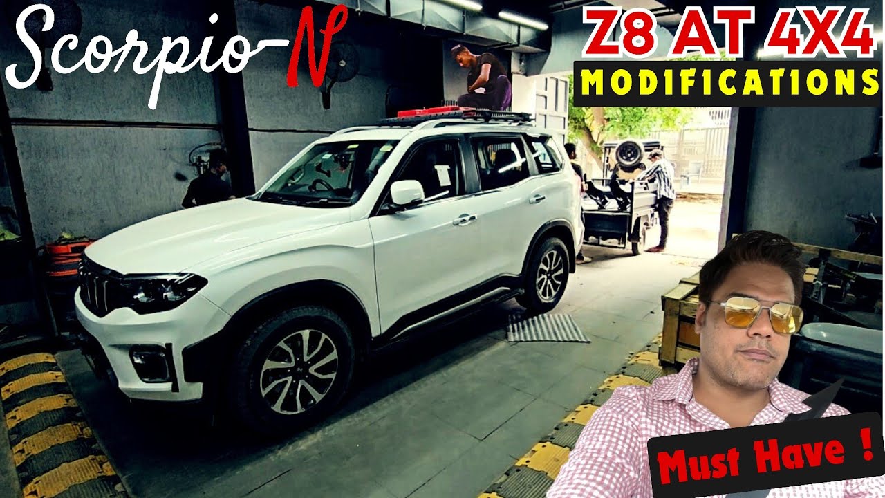 Mahindra Scorpio-N Z8 AT 4x4 Modifications | Underbody Protection ...
