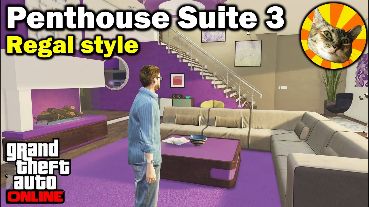 Penthouse Suite 3 tour - Regal interior style | GTA Online - YouTube