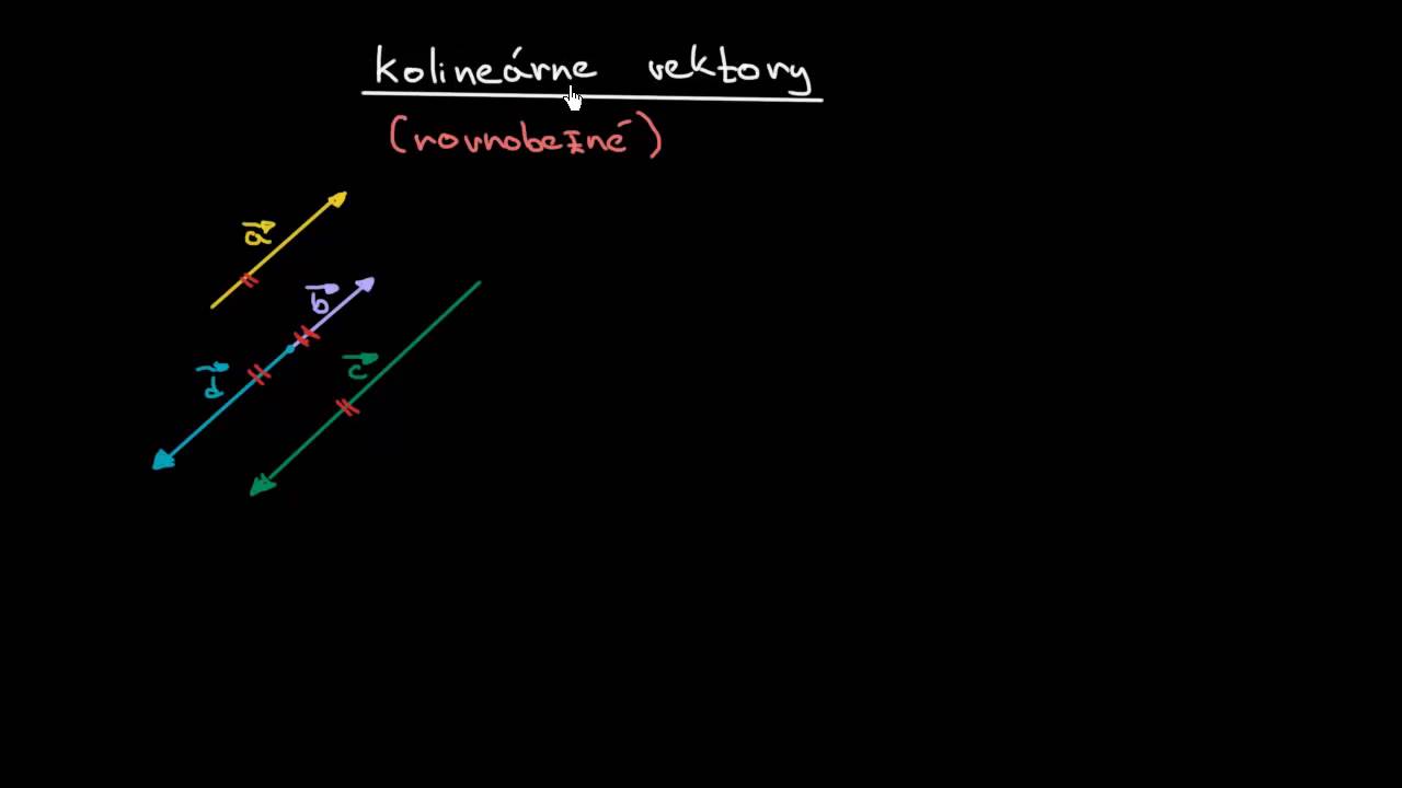 Kolineárne Vektory - YouTube