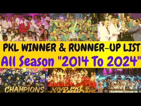 Pkl all season winner & runner up list || PKL Winner List Season 1 To 10 || - YouTube