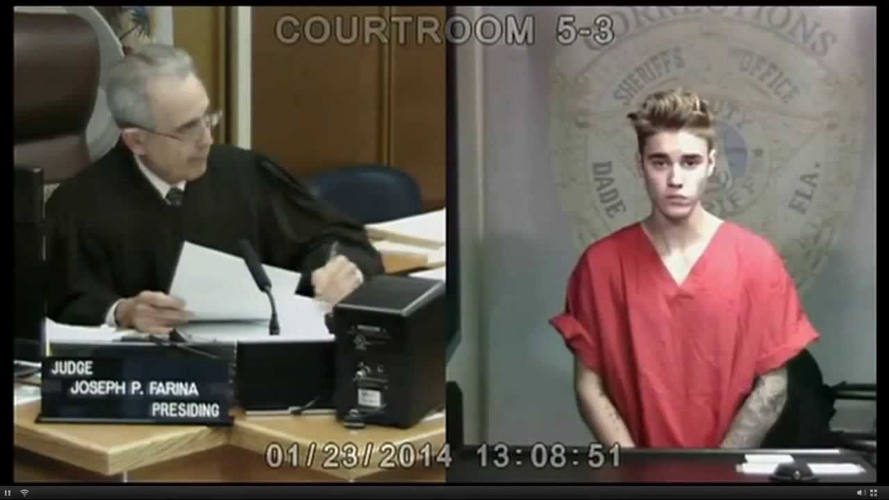 Justin Bieber Court VIDEO - YouTube