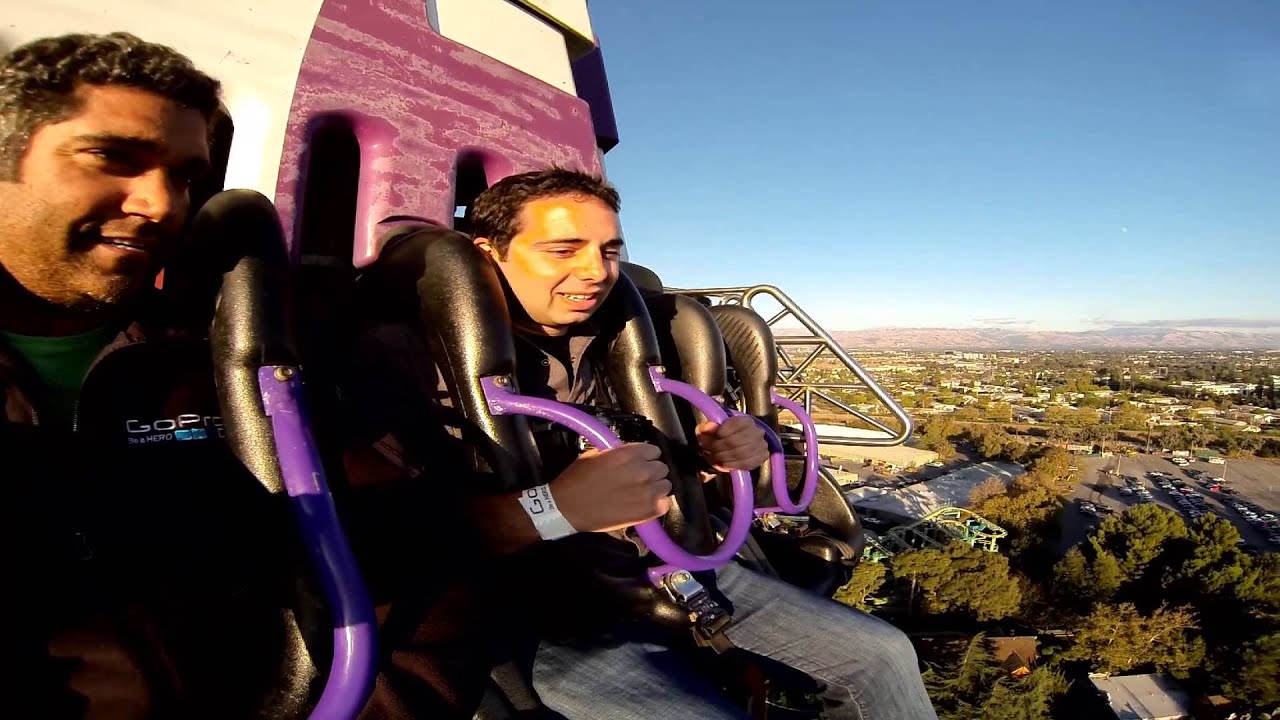 Epic Drop at Great America's Drop Zone - YouTube