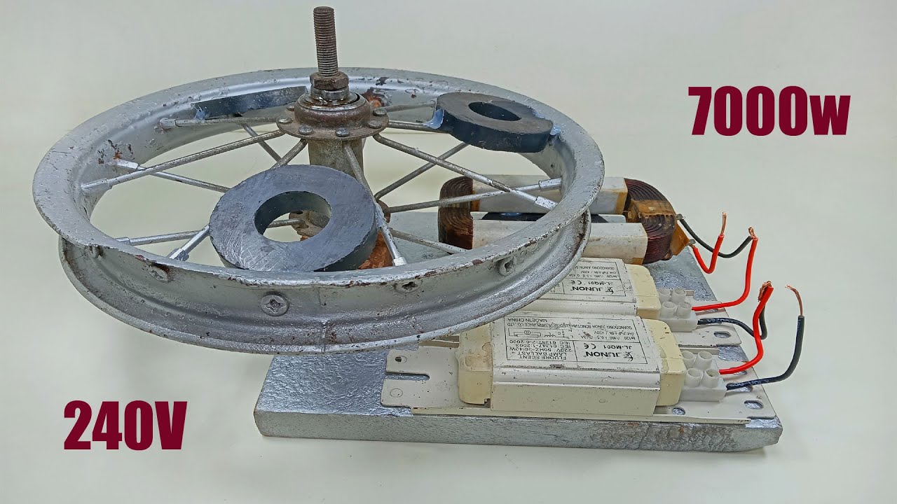 How to Make a Free Energy Generator: Homemade Infinite Energy with 4 ...