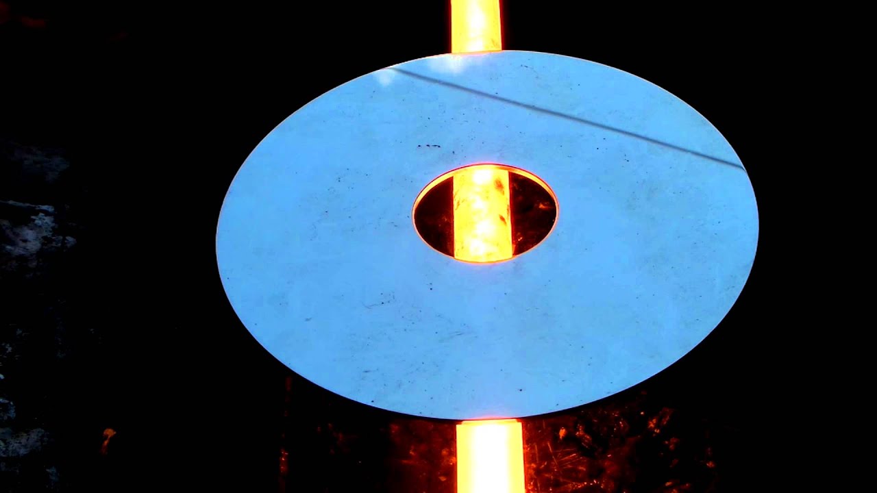 Melting Hard Disk Drive Platter - YouTube