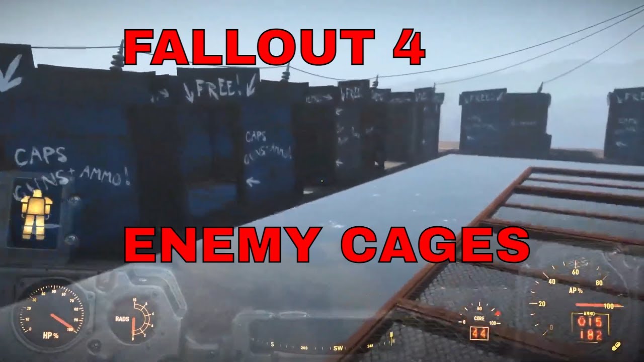 FALLOUT 4 ENEMY CAGES - A Fun Way To Get Loot! - YouTube