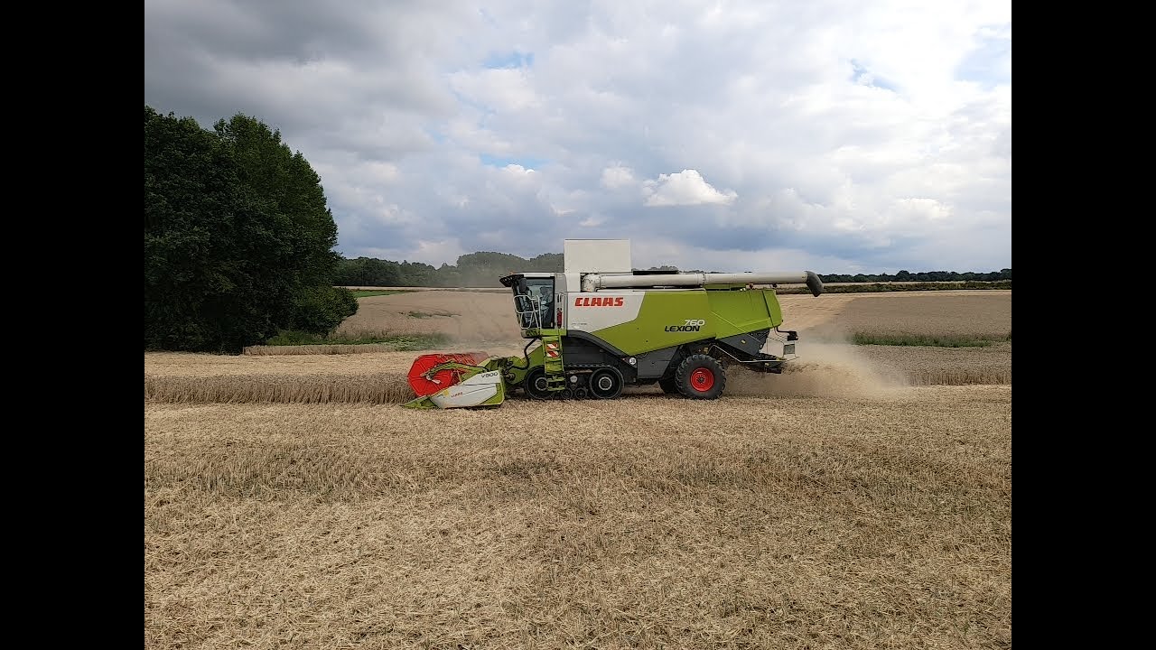 Moisson 2022 avec une Class Lexion 760TT. - YouTube