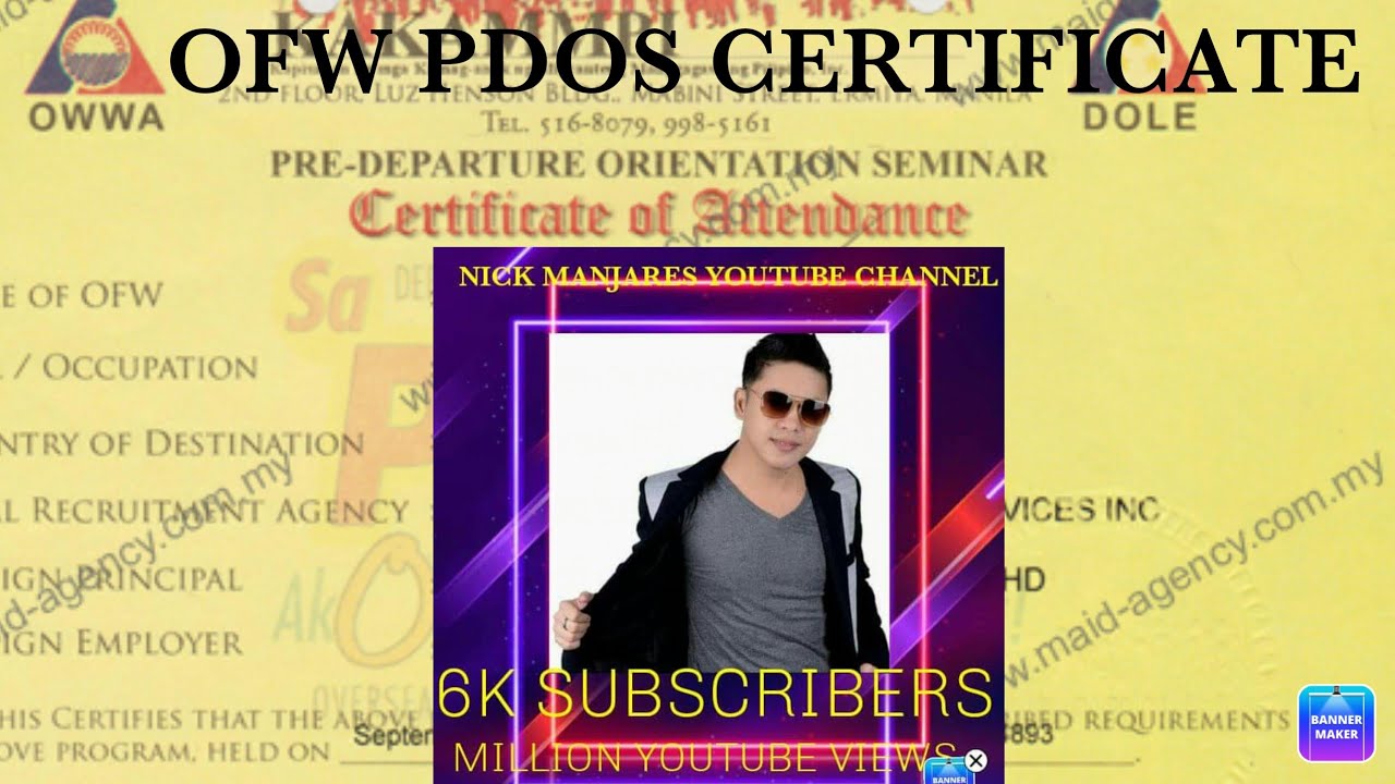 PRE-DEPARTURE ORIENTATION SEMINAR PDOS, OFW REQUIREMENTS - YouTube