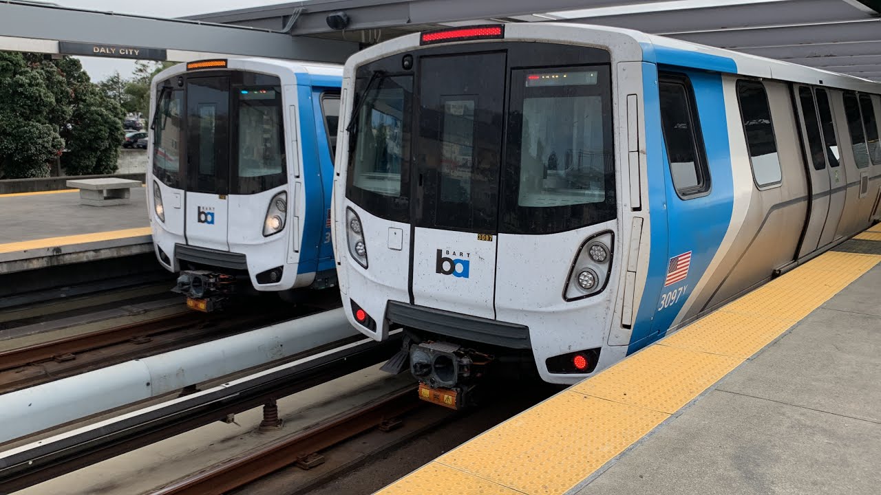BART Fleet of the Future trains October 2023 - YouTube