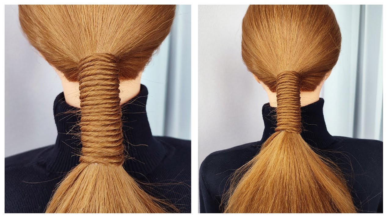 Super Easy Ponytail with Twisted Braid ️ Trendy Back to School ...