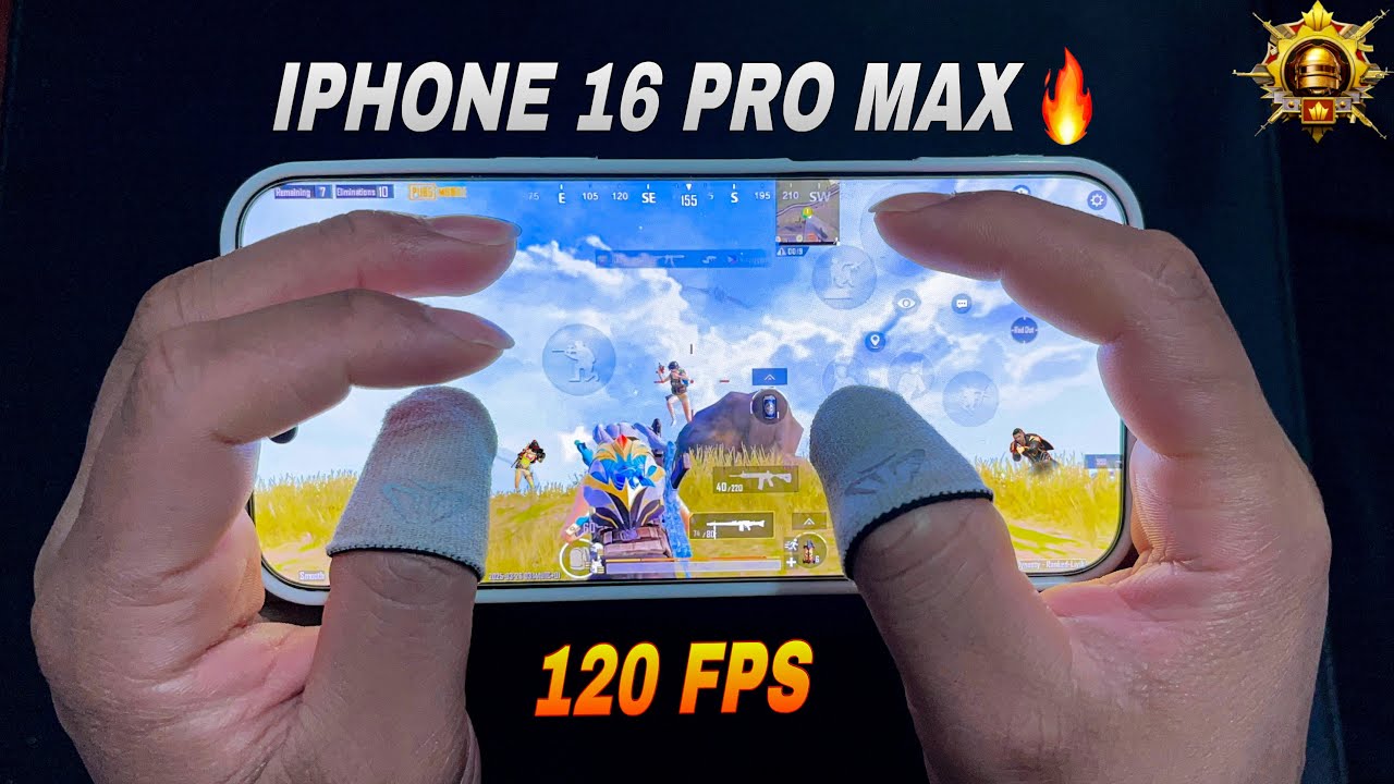 iPhone 16 Pro Max HANDCAM 🔥/Smooth+120 FPS PUBG Gaming Text 😍/iOS 18.3. ...