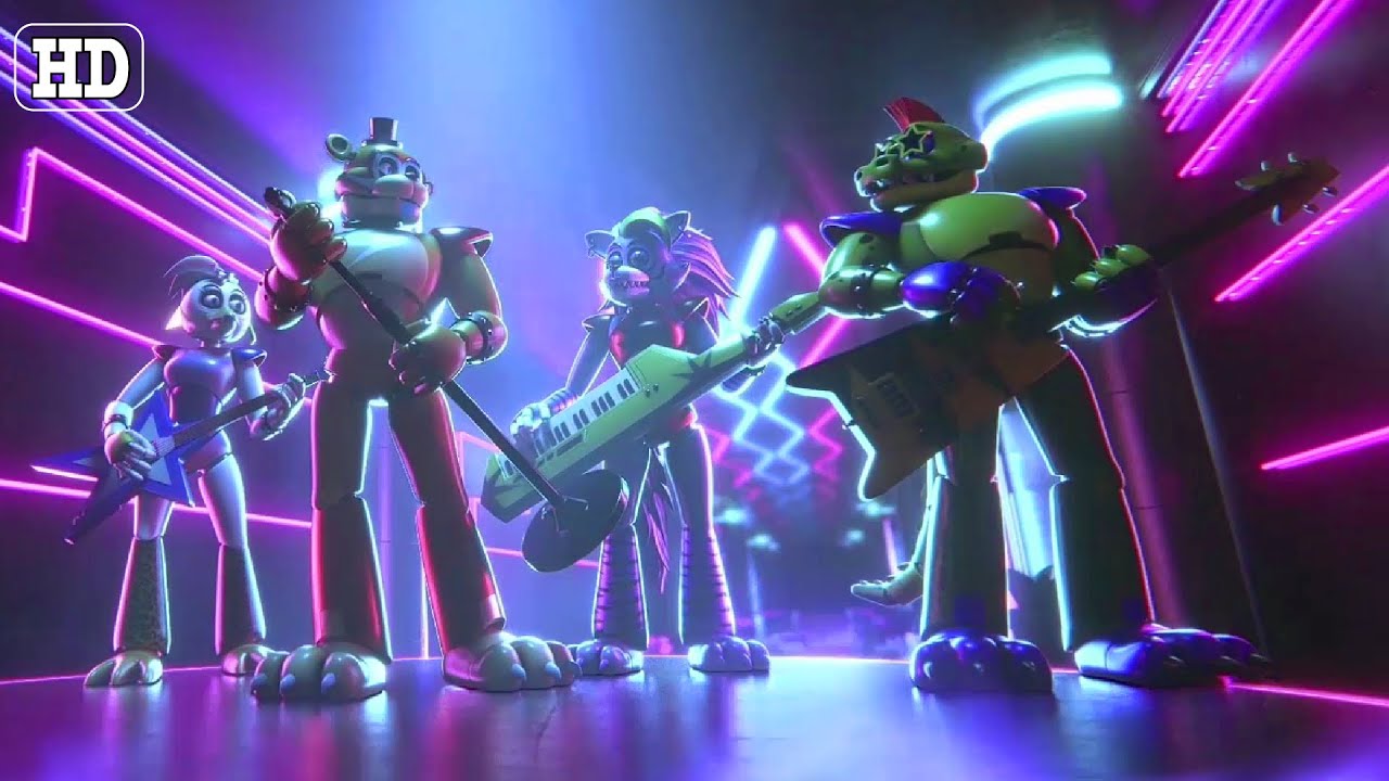 FNAF SECURITY BREACH Opening Exhibition Full Cutscenes [HD] - YouTube