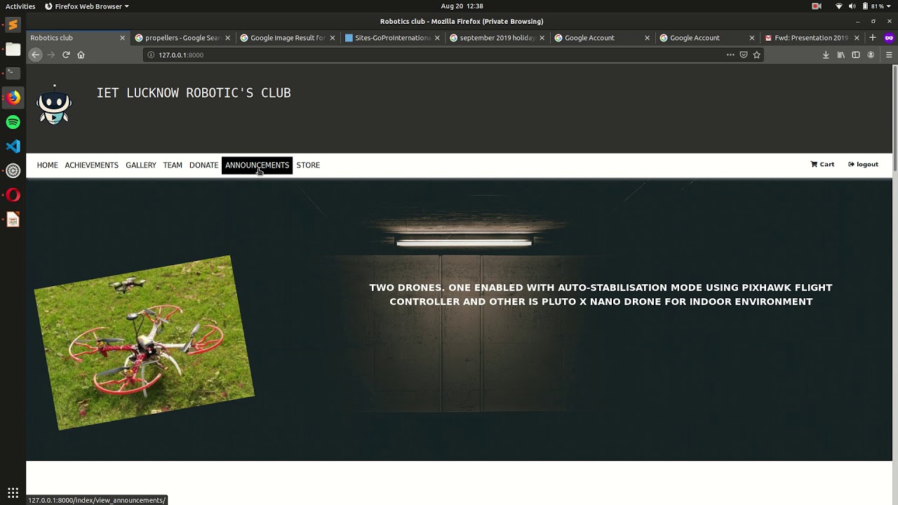 Robotics club web-site made with Django(python) - YouTube