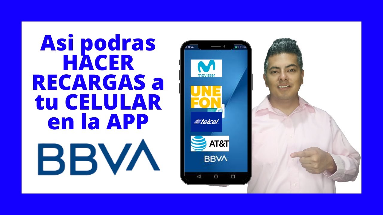 COMO RECARGAR SALDO DESDE LA APLICACION BBVA BANCOMER - YouTube