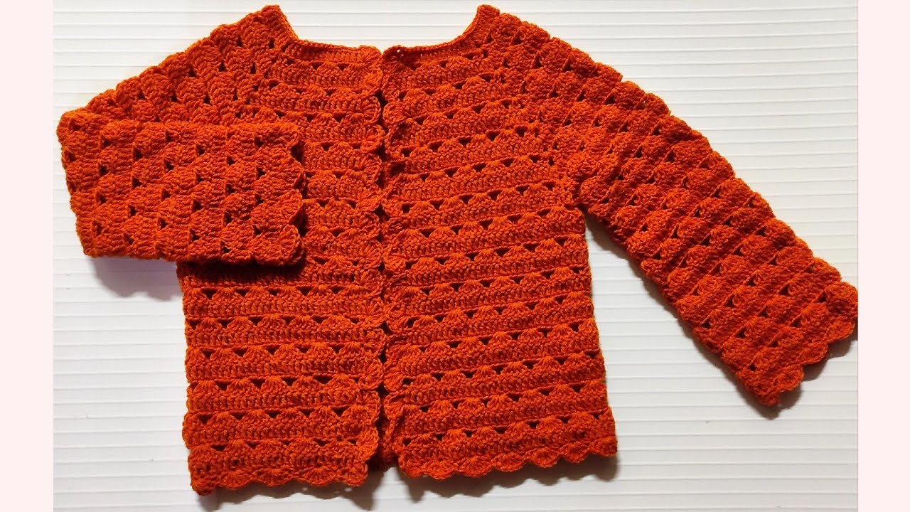crochet jacket or cardigan /sweater for girls . 5 to7 Year girl/ Any ...