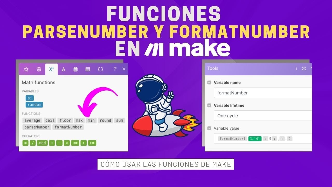 Cómo utilizar las funciones parseNumber y formatNumber en 5 casos prácticos: Tutorial de Make ...
