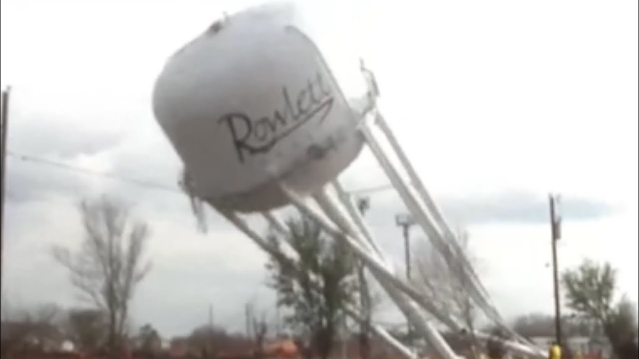 Rowlett water tower coming down - YouTube