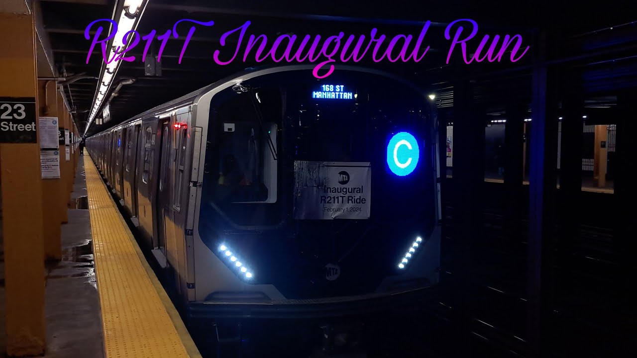 MTA R211T Inaugural Run on the (C) line - YouTube