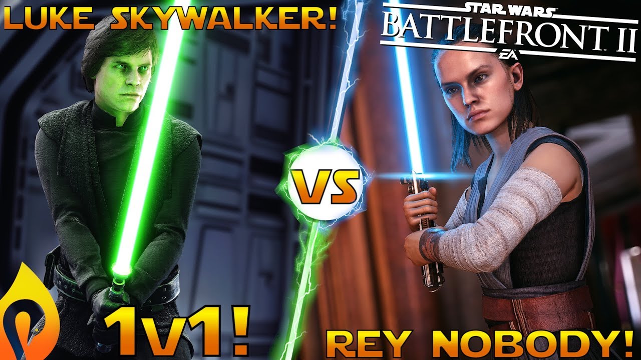 Luke vs Rey Gameplay! 1v1 Duel In Star Wars Battlefront 2! - YouTube