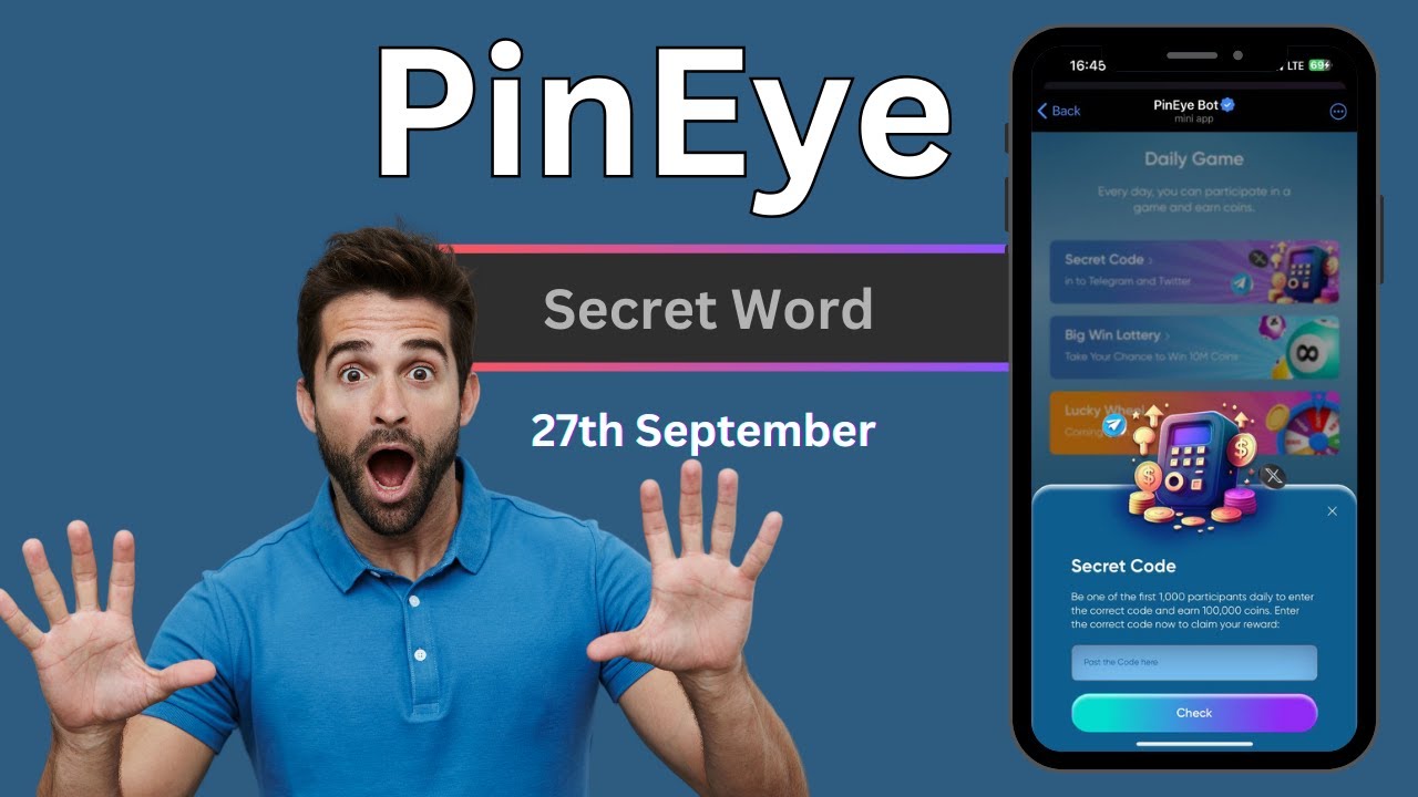 Pin Eye Secret Code 27 September | Pin Eye Secret Code Today | Pin Eye ...