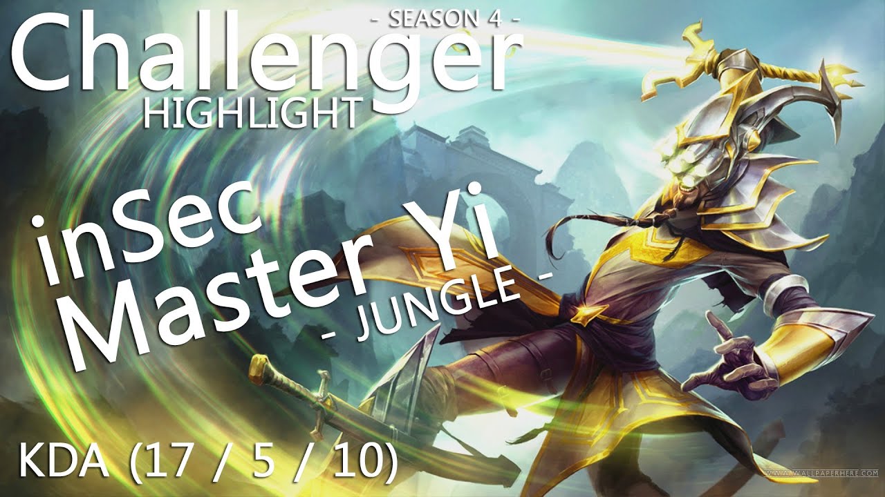 [LOL 하이라이트]Challenger 하이라이트 - 인섹(inSec) / 정글 마스터 이 KDA 17/5/10 - YouTube