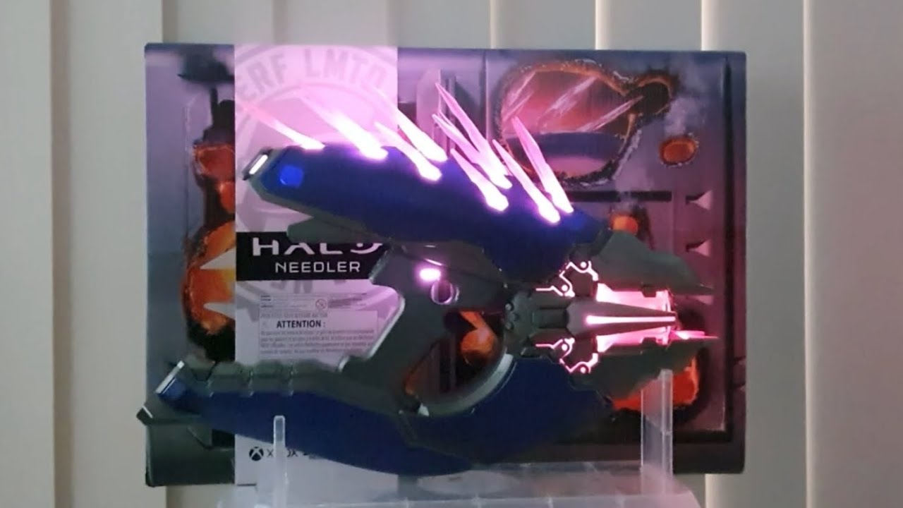 Nerf LMTD Halo Infinite Needler quick demo re-upload - YouTube