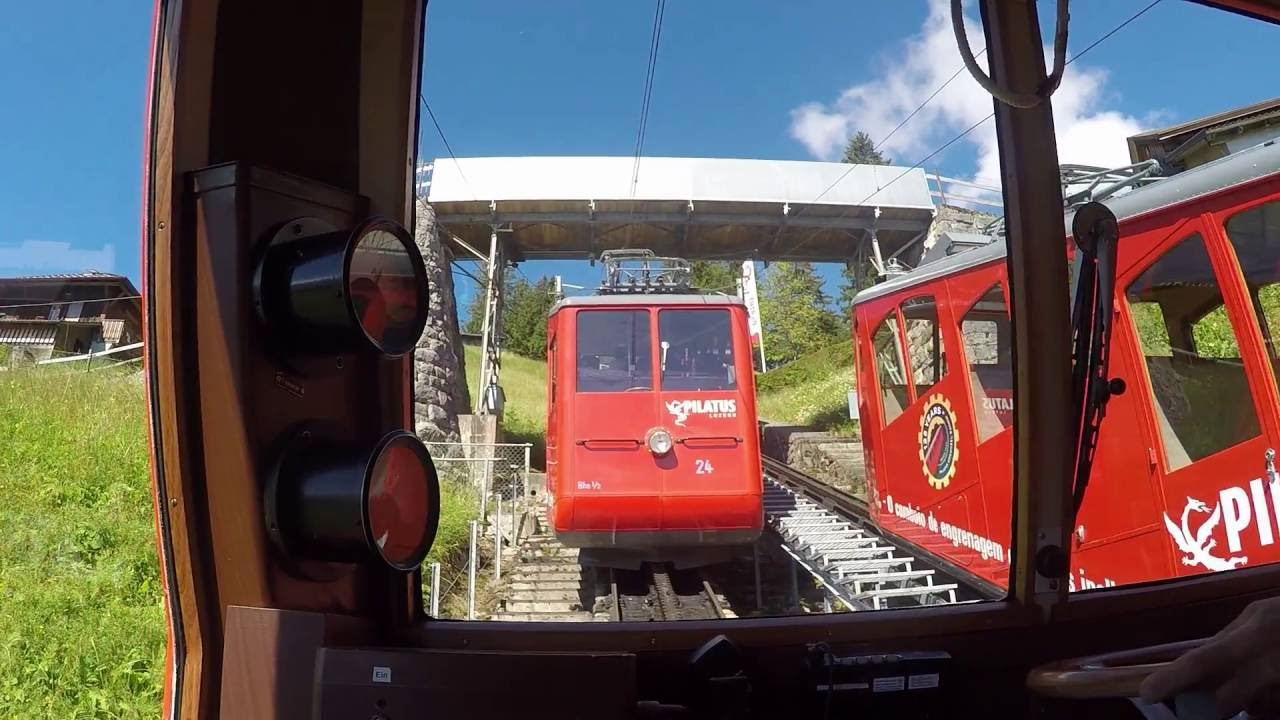 Pilatusbahn Cog Railway Real Time Cab View - YouTube