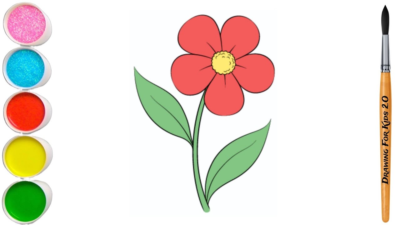 How to draw a Flower Step by Step Flower Drawing - YouTube