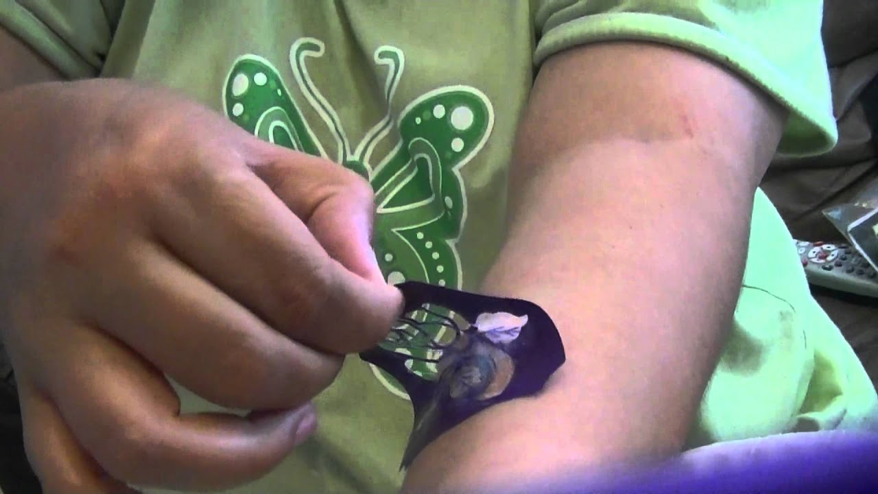 Glitter Tattoo Tutorial - As requested by Colebys1981 - YouTube