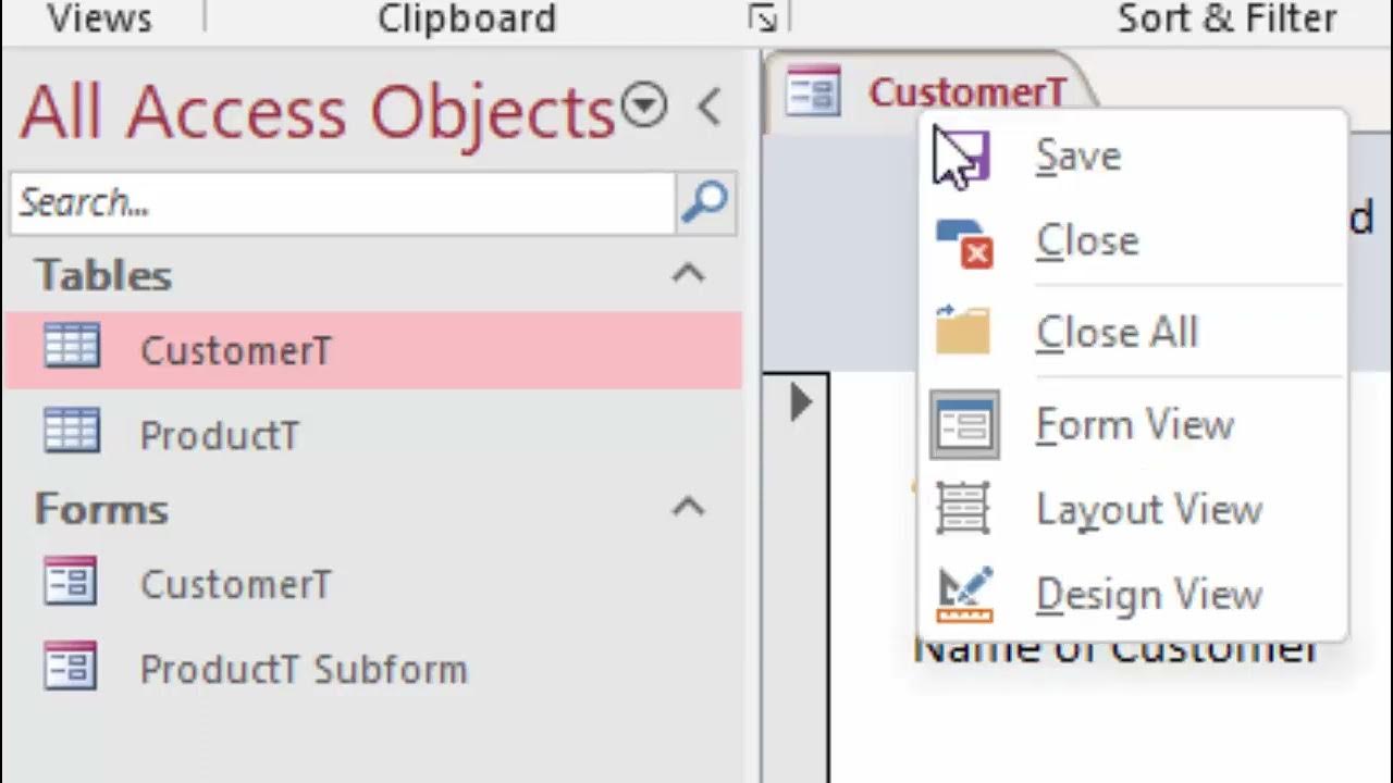 Creating Software In Microsoft Access Computerexcelsolution Youtube