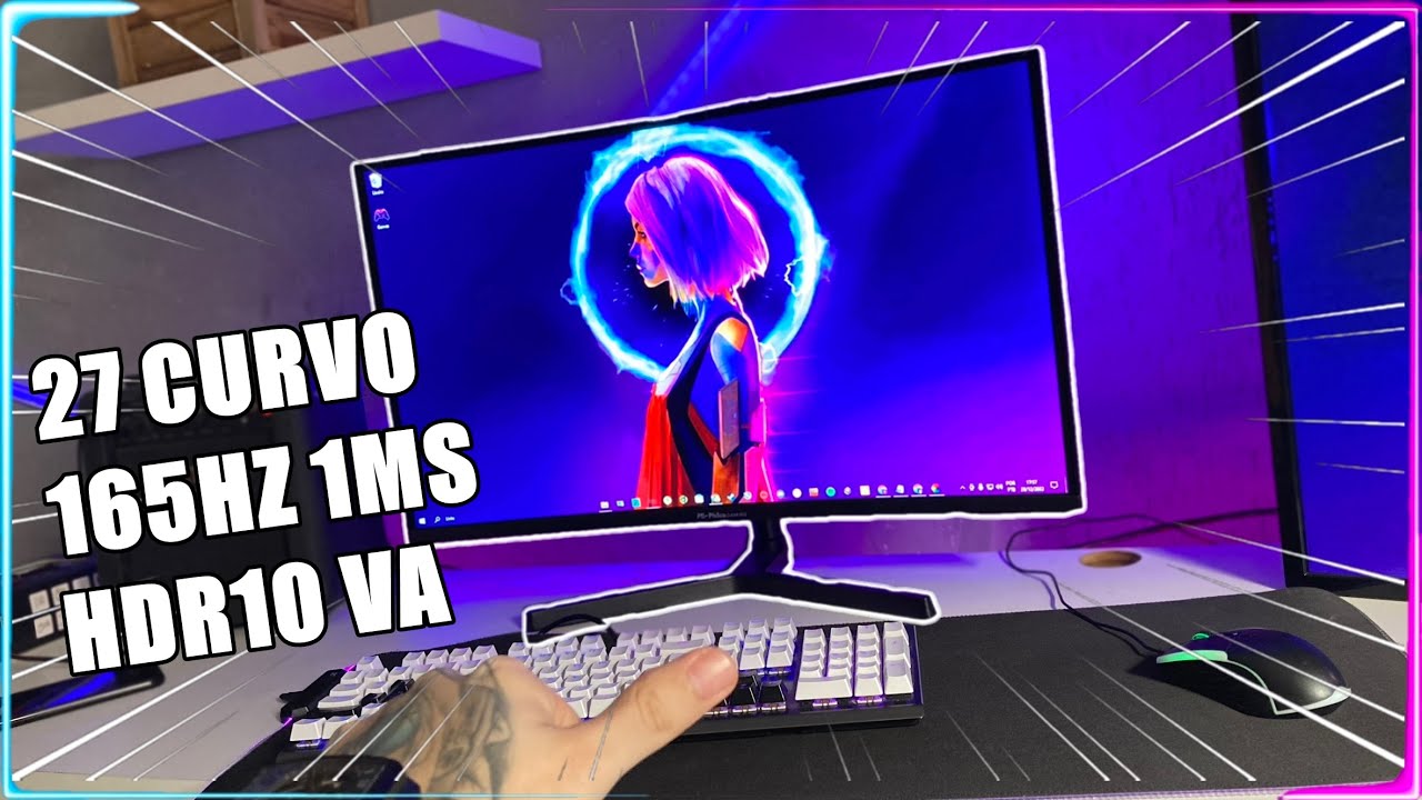 Unboxing e Review Monitor Philco 27, tela curva, 165hz 1ms, freesync ...