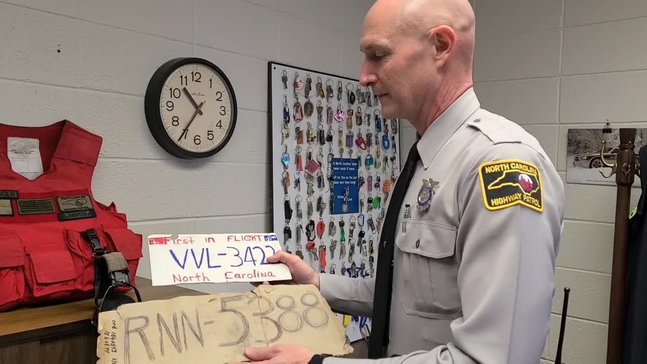 State trooper shows off license plate collection - YouTube