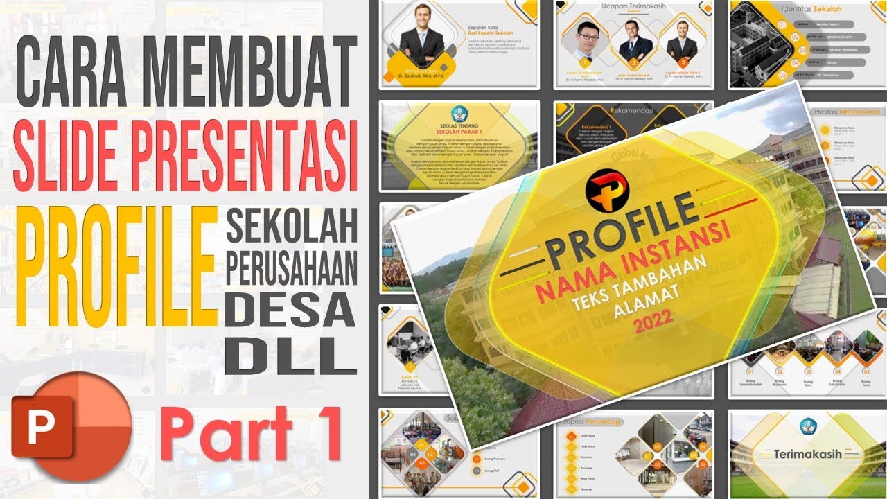 Cara membuat Slide Presentasi PowerPoint untuk Profil Sekolah - YouTube