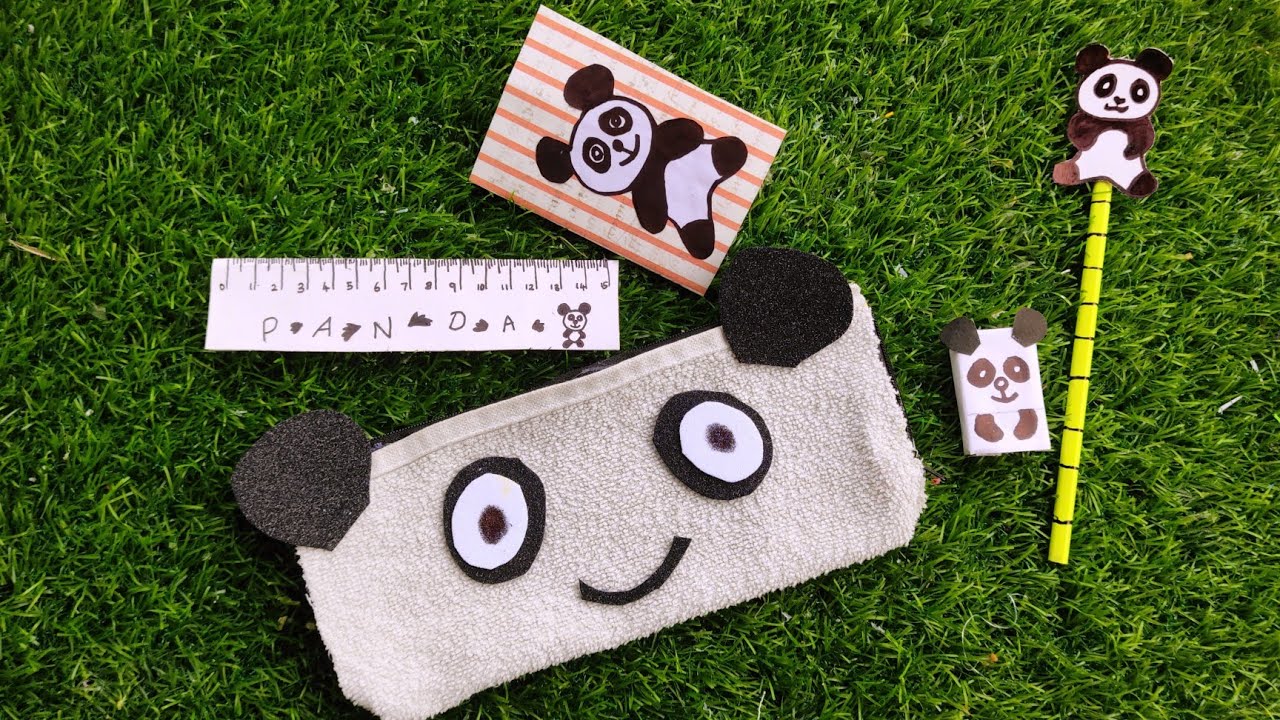 DIY Panda Stationery Set / back to school craft / diy school supplies ...