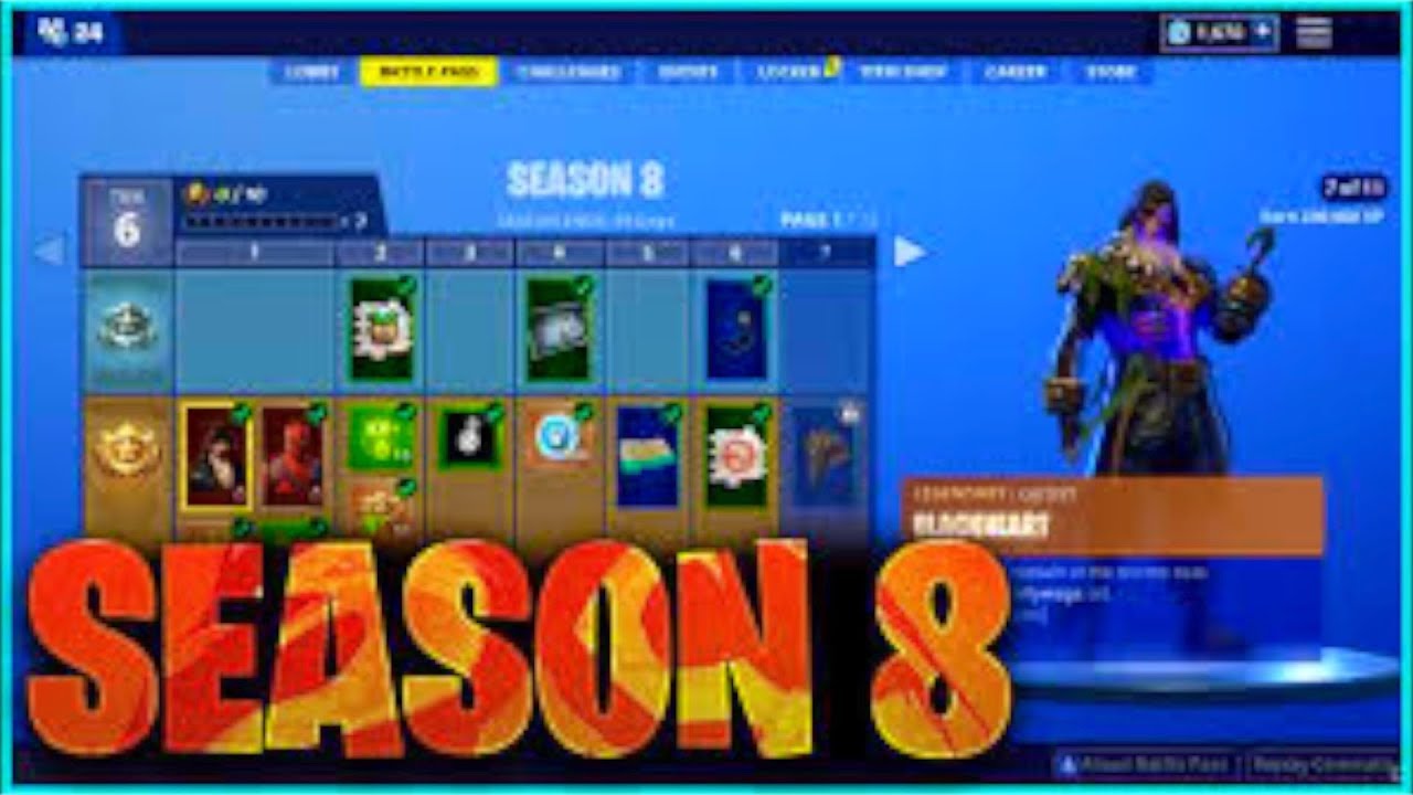 FULL SEASON 8 BATTLE PASS PREVIEW!!! *NEW* - YouTube