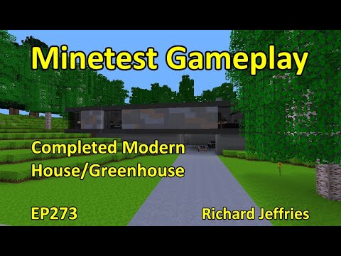 Minetest Gameplay EP273 Completed Modern House / Greenhouse - YouTube