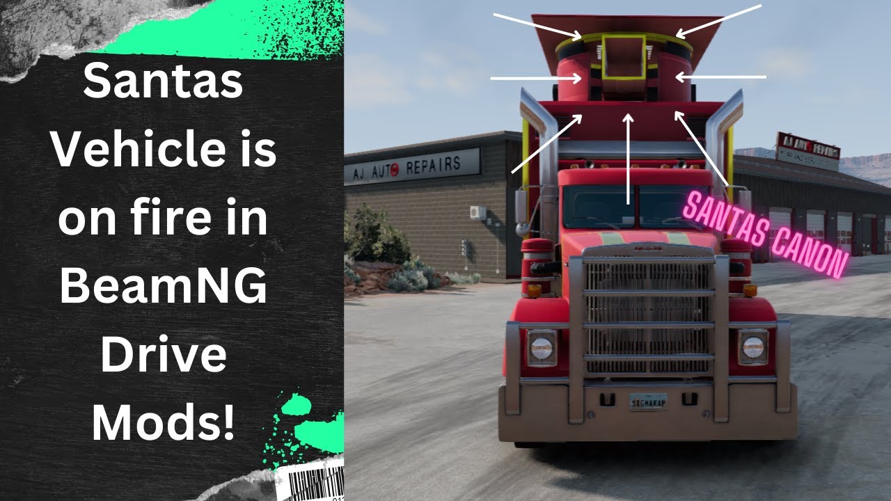 Santas Vehicle is on fire in BeamNG Drive Mods! - YouTube