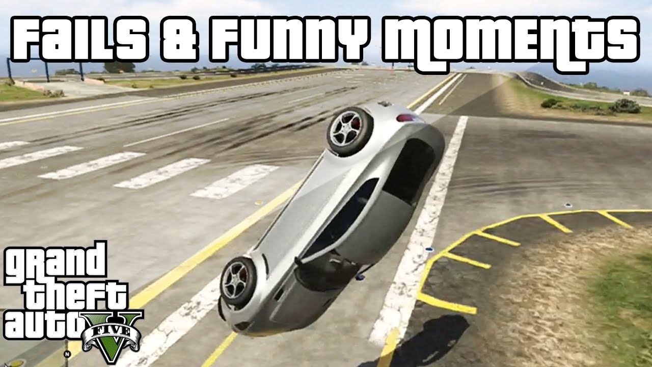 GTA 5 Fails & Funny Moments - (Chubby Chasing, Jump Fails, Flying Taxi ...