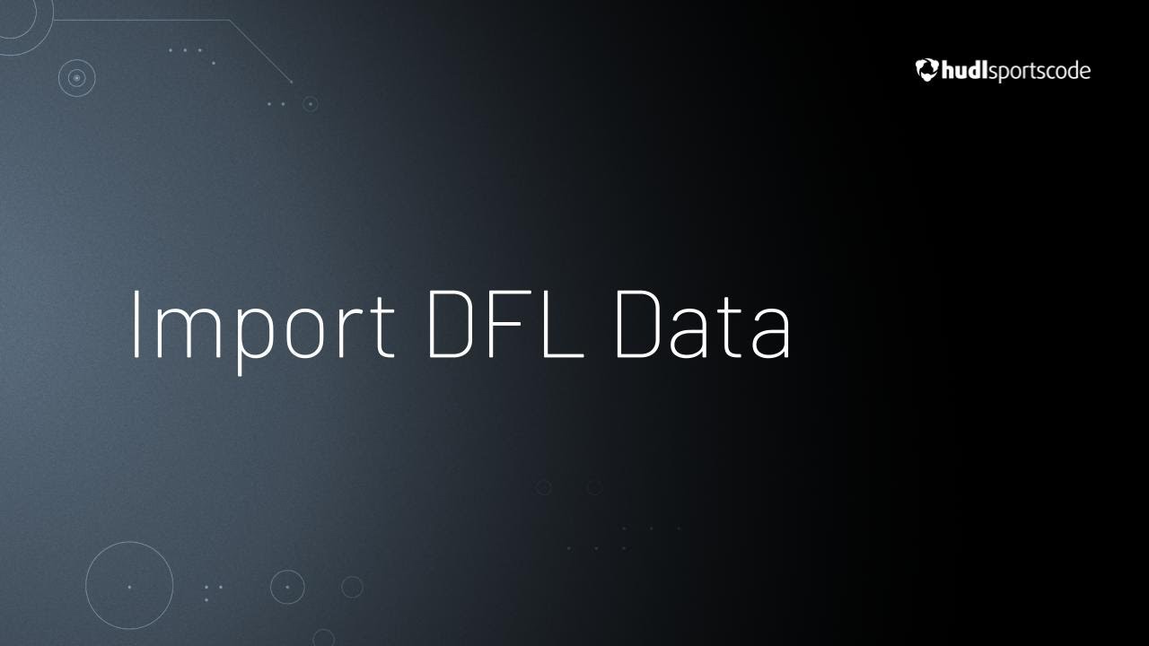 Import DFL Data • Hudl Sportscode - YouTube