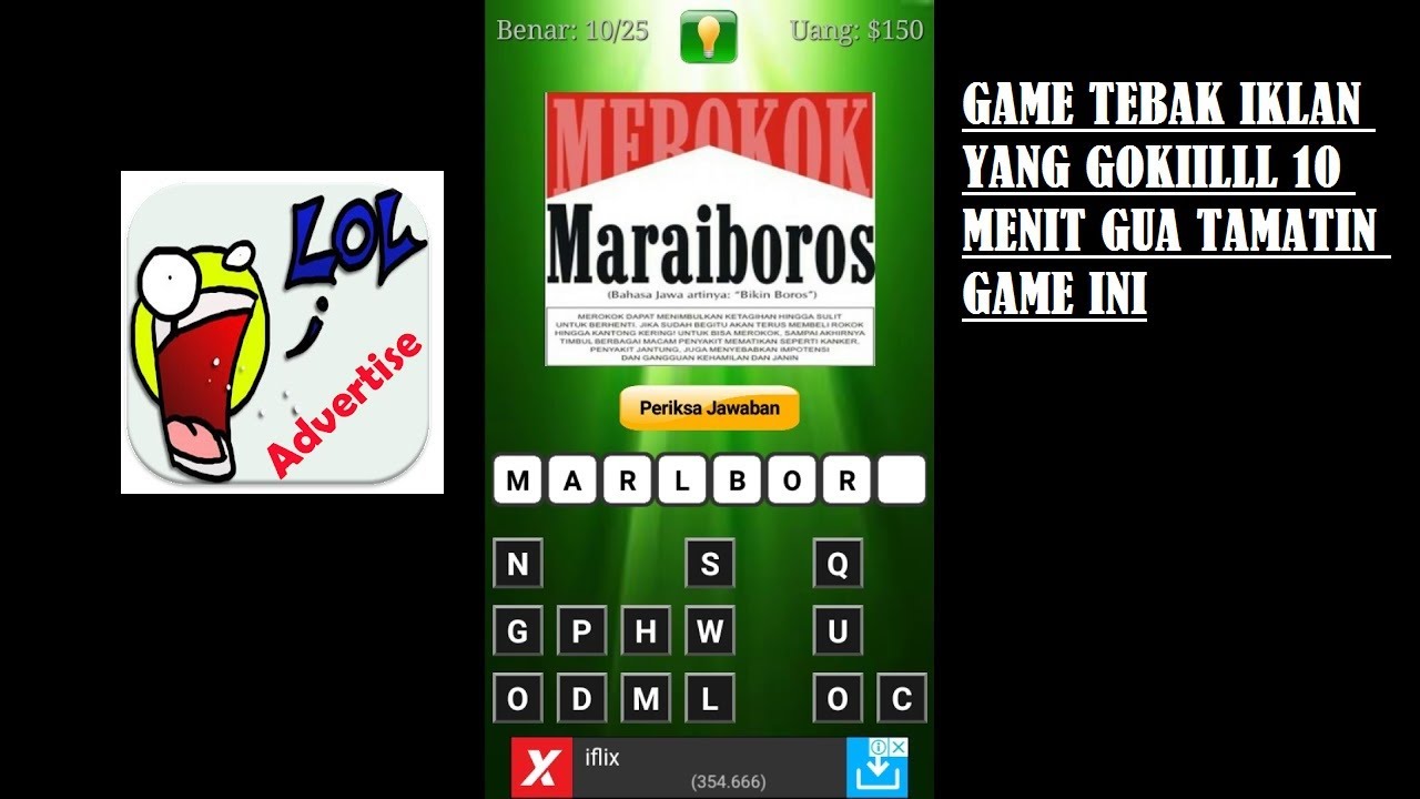 GAME TEBAK IKLAN YANG GOKIL BANGET, 10 MENIT BISA TAMATKAN GAME INI ...