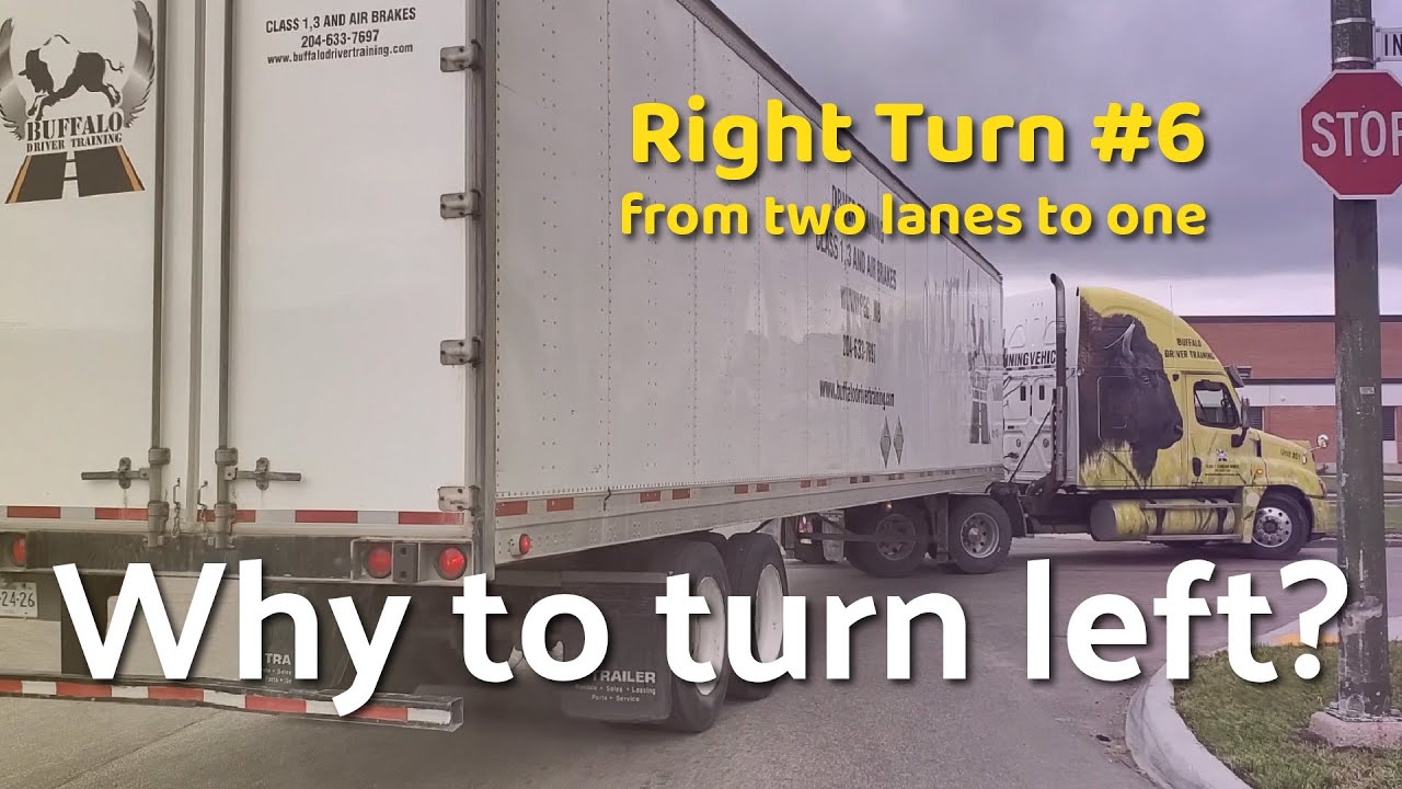 Right Turn From Two Lanes To One Lane - YouTube