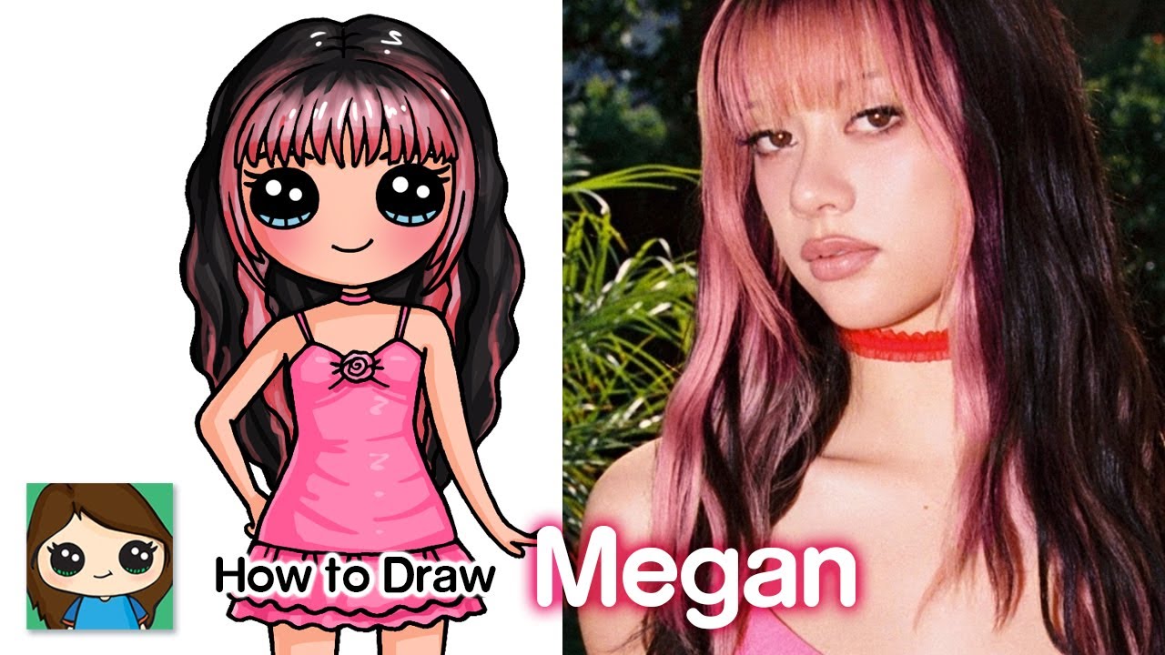 How to Draw Katseye 🩷 Megan - YouTube