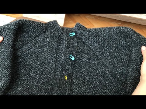 3.Bölüm❌Yakadan Başlamalı L Beden Erkek Hırka yapımı