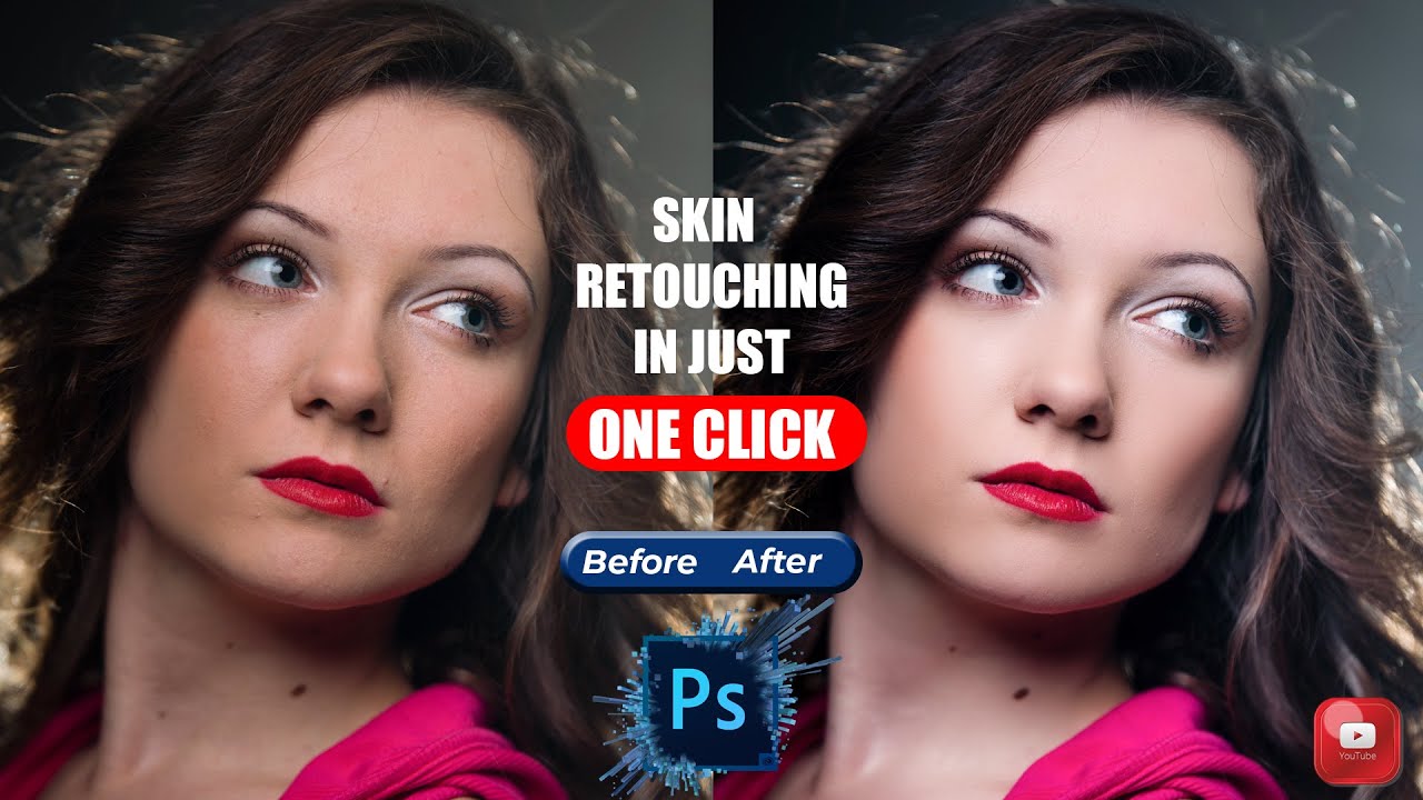 Skin Retouching in Just One Click | Skin Retouching | Photoshop ...