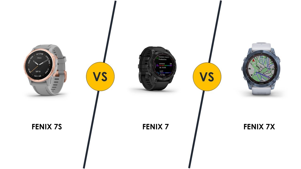 Garmin Fenix 7S Vs 7 Vs 7X Head To Head Comparison YouTube