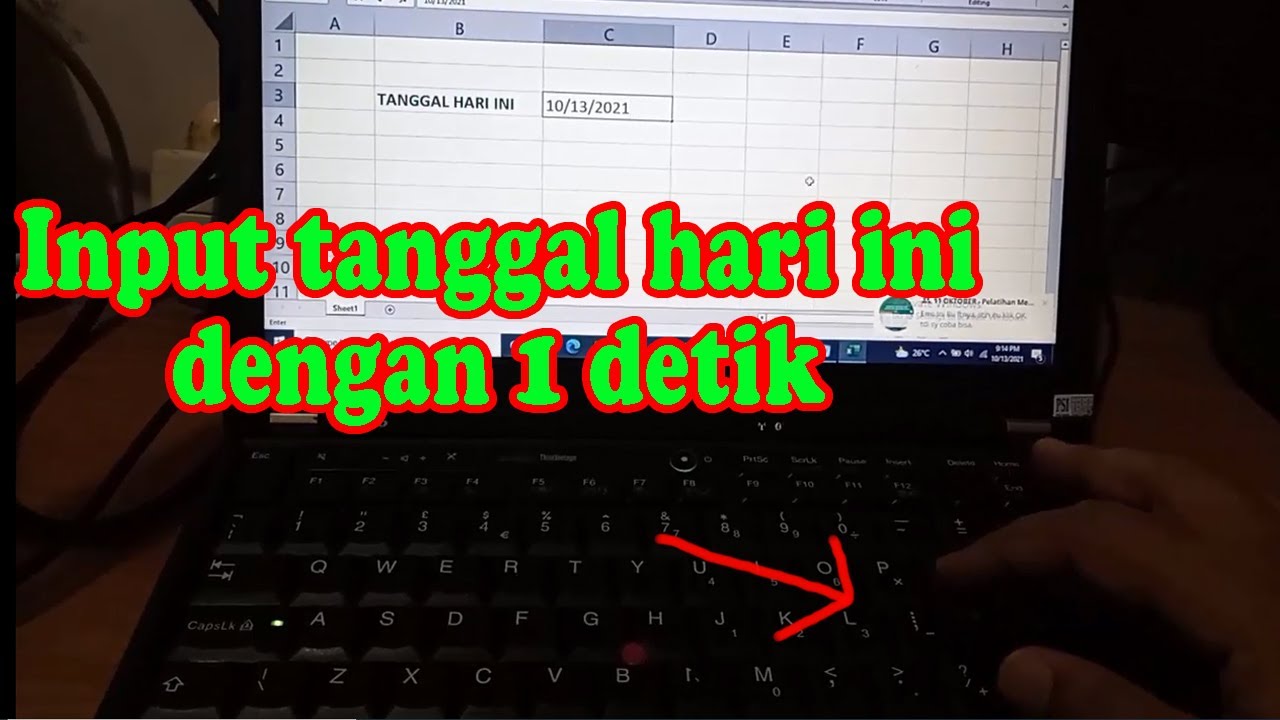 Cara Input Tanggal Hari Ini dengan 1 Detik di Excel - YouTube
